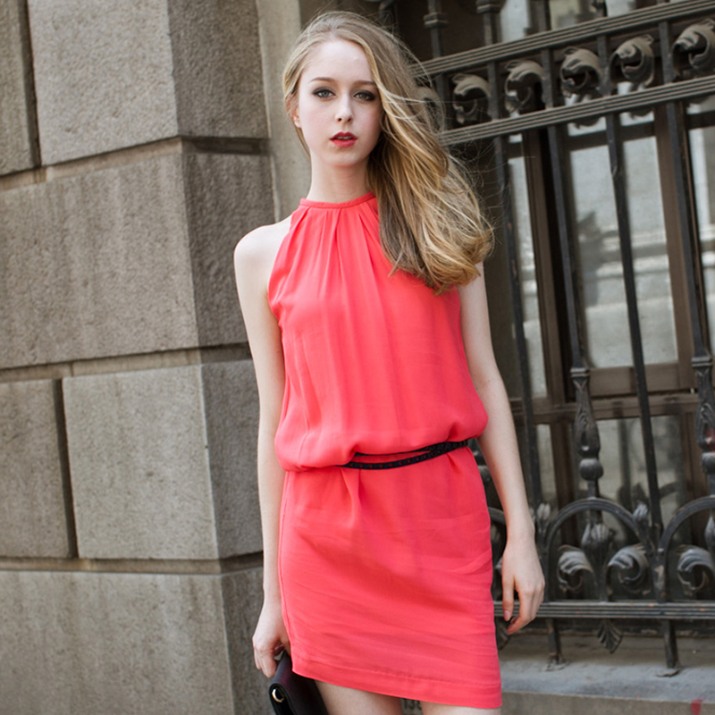 Candy-colored Dress Was Thin Big Yards Loose Chiffon Skirt Vest Skirt ...