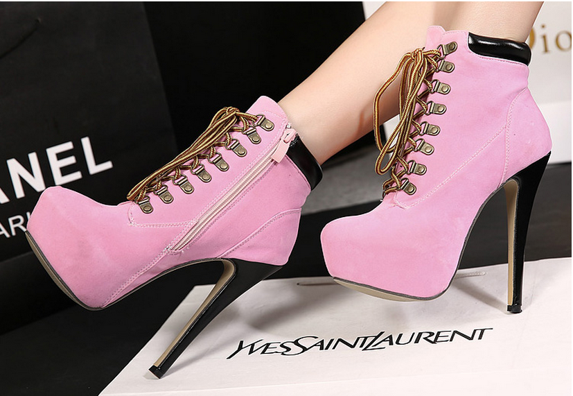 European Leg Boots High With Cross Straps Fine With Martin Boots Boots ...